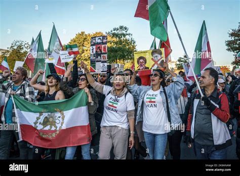 Demo gegen das Regime der Mullahs im Iran Auslösende der