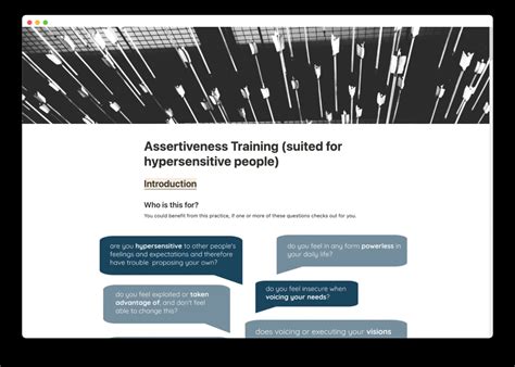Assertiveness Training Notion Everything