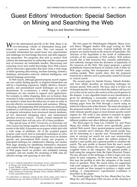 Pdf Guest Editors Introduction Special Section On Mining And