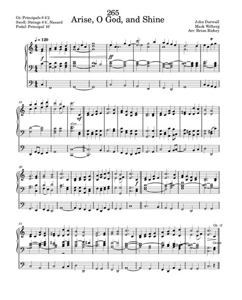 Arise O God And Shine By Brian Richey Organorgan Accompaniment