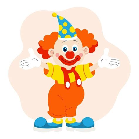 linda gracioso dibujos animados payaso para niños tarjeta imprimir