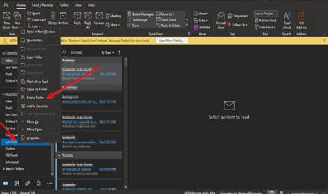 How To Empty The Junk Email Folder In Outlook