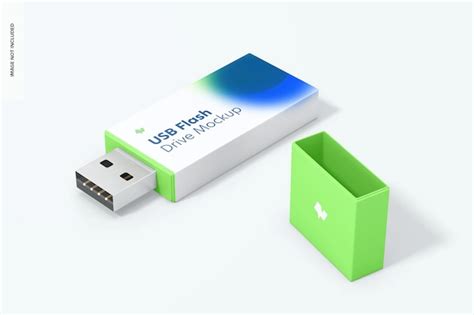 Maqueta de unidad flash usb de plástico Archivo PSD Premium