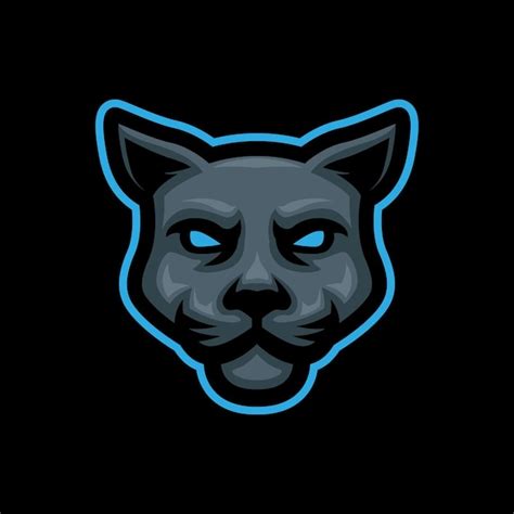 Premium Vector Black Panther Head Mascot Logo