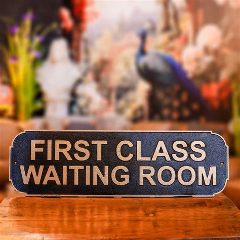 First Class Sign Cast Iron Vintage Sofa