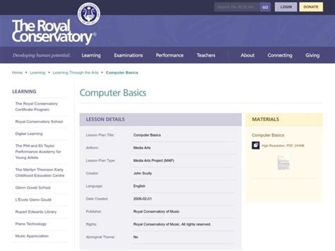Computer Basics Lesson Plan For 9th Higher Ed Lesson Planet