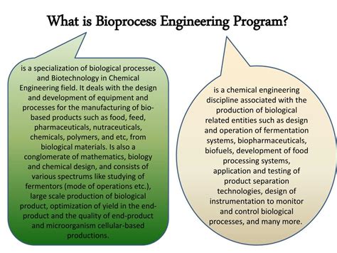 Ppt Welcome Bioprocess Engineering Program School Of Bioprocess