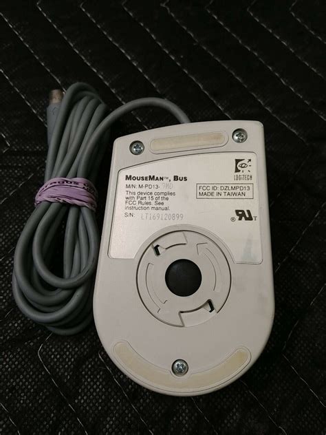 Vintage Logitech Mouseman Bus Mouse M Pd13 9md Dzlmpd13 Mini Din Ineedths