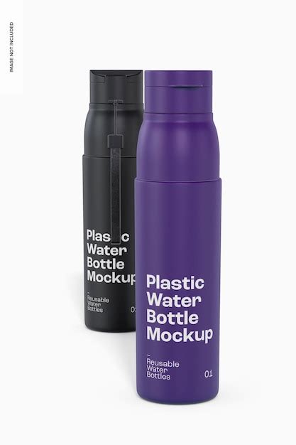 Premium Psd Large Plastic Water Bottles Mockup Left View