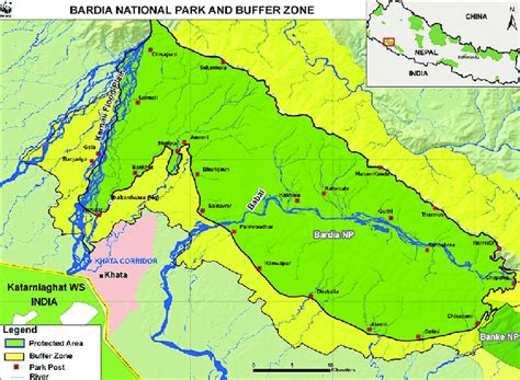 Modified Map Of The Bnp And Buffer Zone Source Wwf Nepal Download