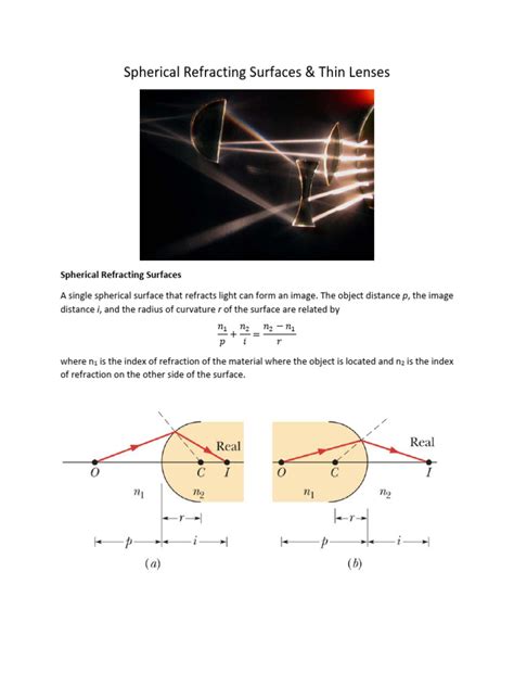 Lecture 2 Spherical Refracting Surfaces Pdf Atomic Electrodynamics