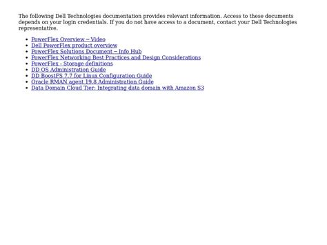 Dell Technologies Documentation Dell Powerflex With Data Domain Cloud