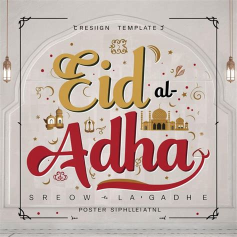 Premium Photo Eid Al Adha Poster Design Template