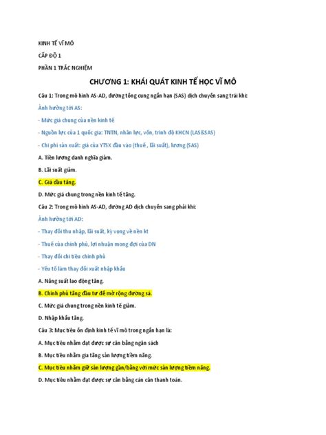 Kinh TẾ VĨ MÔ Pdf