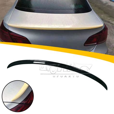 Carbon Fiber Gloss Black Rear Trunk Wing Lip Spoiler For Volkswagen Cc