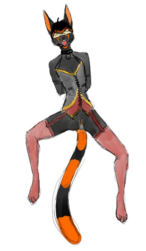 Rule 34 After Sex Anthro Blindfold Bondage Bound Collar Cum Cybera