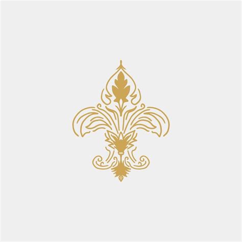 Premium Vector Scout Line Emblem Monogram Gold Color