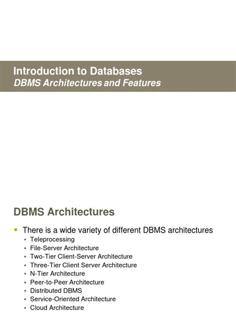 Database Architectures Pdf Cloud Computing Clientserver Model