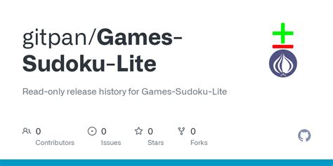 GitHub Gitpan Games Sudoku Lite Read Only Release History For Games