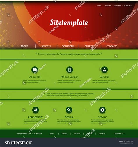 website template abstract header design colorful stock vector royalty