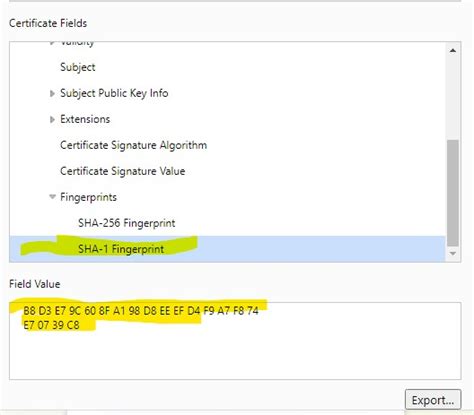 Cannot Find Server Certificate With Thumbprint