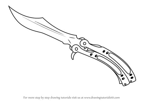 How To Draw Butterfly Knife From Counter Strike Counter Strike Step