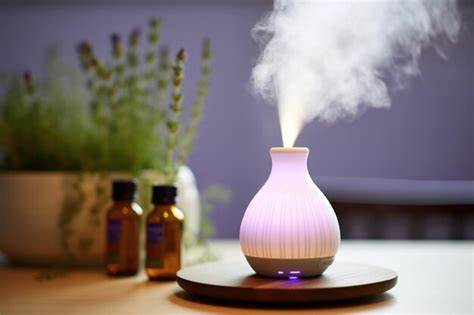 Premium Photo An Aromatherapy Diffuser Emitting A Lavender Scent In A Cozy Spa Setting