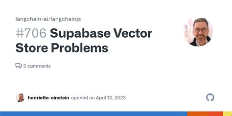 supabase vector store problems · issue 706 · langchain ai langchainjs