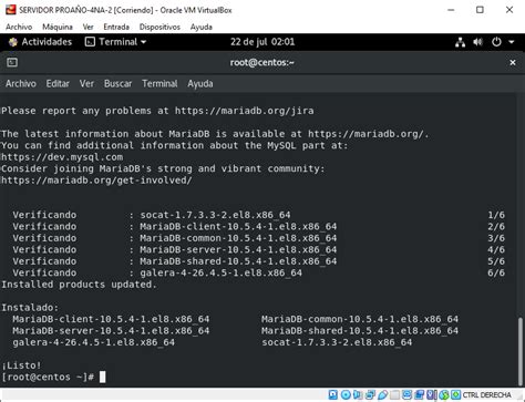 APLICACIÓN DE SISTEMAS OPERATIVOS Instalación de Base de Datos