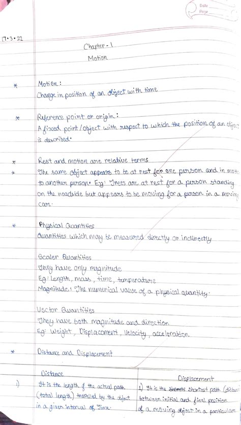 SOLUTION Class 9 Physics Motion Notes Studypool