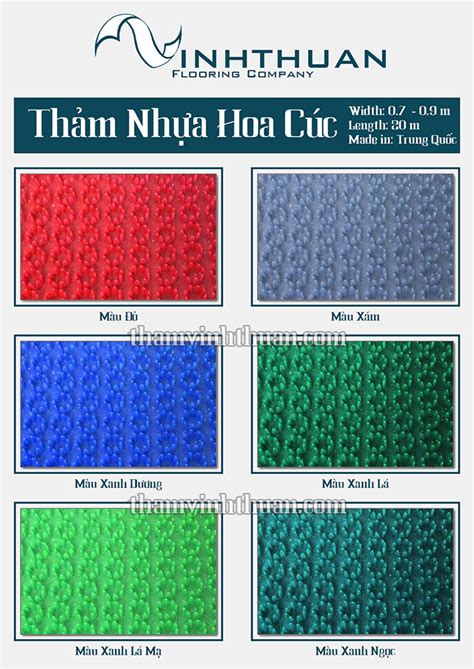 Thảm Nhựa Gai Hoa Cúc Thảm Trải Sàn Vĩnh Thuận Tphcm