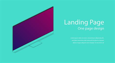 웹 하나의 랜딩 페이지 디자인 서식 파일입니다 평면 아이소메트릭 현대 모니터 그림입니다 인포 그래픽 이랑 배경에 대 한 컴퓨터 화면 3d 개념입니다 홈페이지 데이터 분석