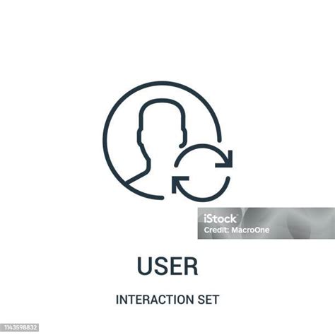 상호 작용 집합 컬렉션의 사용자 아이콘 벡터입니다 얇은 라인 사용자 개요 아이콘 벡터 일러스트 레이 션입니다 경영자에 대한 스톡 벡터 아트 및 기타 이미지 Istock