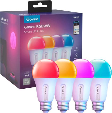 Govee A Lumens Smart Led Bulb Pack Multi B Ac Best Buy