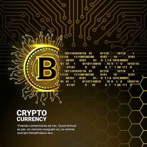 Premium Vector Golden Bitcoin Digital Currency