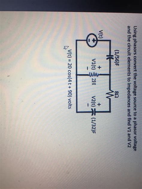 solved using phasors convert the voltage source to a phasor