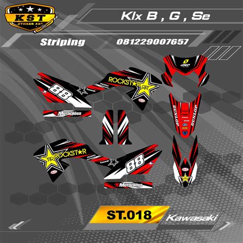 Jual Sticker Striping Kawasaki KLX BF G SE Striping KLX BF G SE