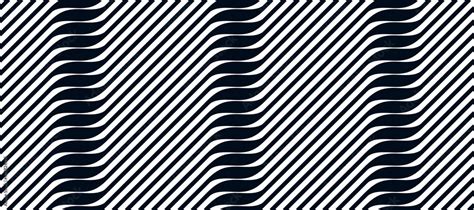 Geometric Wavy Lines Seamless Pattern Vector D Dimensional Endless Background Wallpaper Design