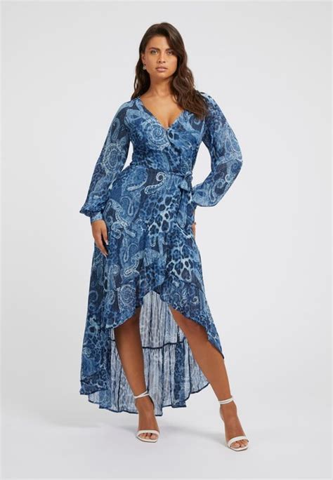 Guess Mit Blumenprint Dolga Obleka Light Greensvetlo Zelena