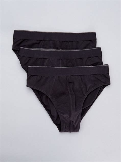 Lot De 3 Slips Unis Noir Kiabi 1000€