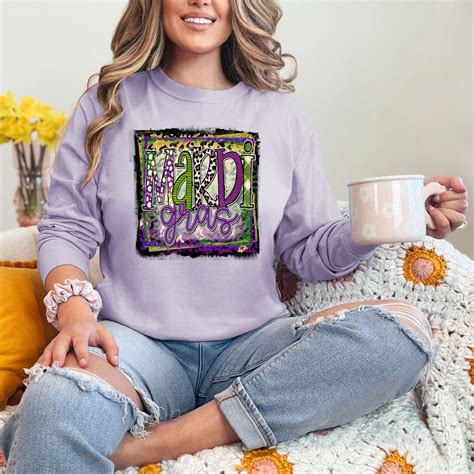 Mardi Gras Patterned Dtf Heat Transfer