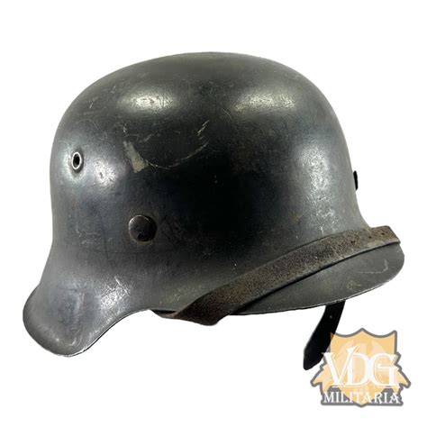 Ww2 German Luftwaffe M42 Helmet Complete With Size 57 Liner And Chinstrap