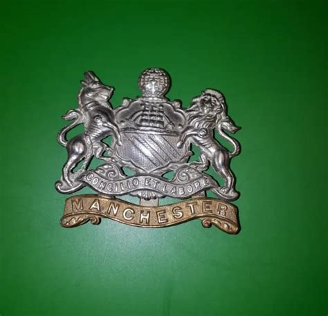 Ww1 The Manchester Regiment British Army Bi Metal Cap Badge £649