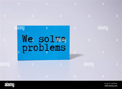 Business Man Pointing The Text Problem Solved Stock Photo Alamy