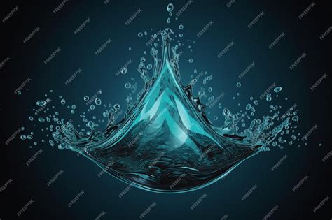 Premium Photo Drops And Splashes Of Water Vector Illustration Of The