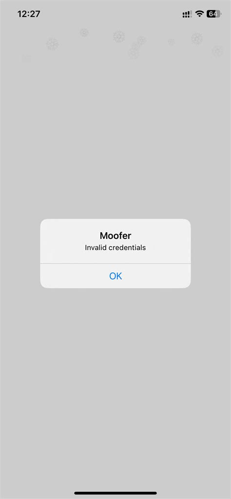 Moofer App Error Invalid Credentials R Vanmoofbicycle