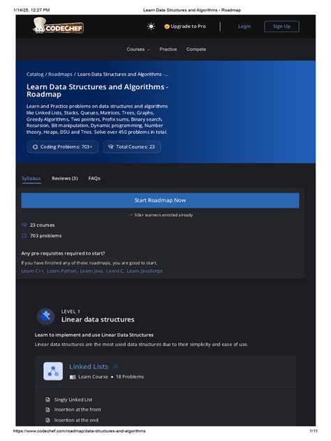 Learn Data Structures And Algorithms Roadmap Pdf Matrix Mathematics Prime Number