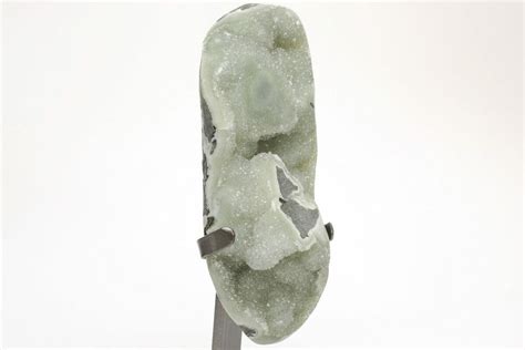 9 1 Sparkling Druzy Quartz Geode With Metal Stand 208974 For Sale