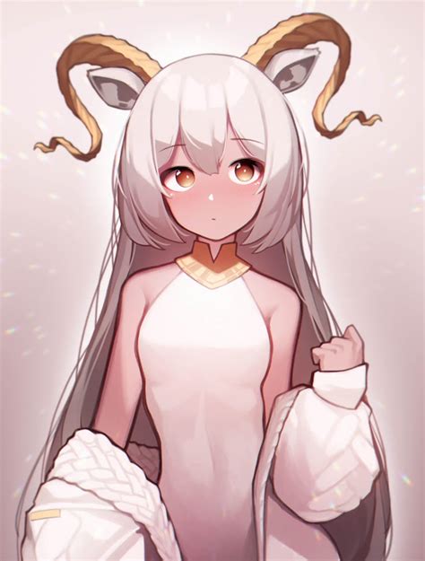 Cute Goat Girl Goat Horns Anime Goat Girl Art Female Characters