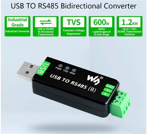 Getuscart Industrial Usb To Rs485 Converter Bidirectional Adapter Original Ch343g Chip Onboard